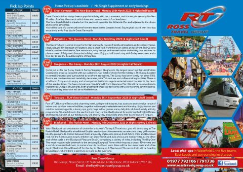 UK Coach Holidays & European Tours | Ross Travel Group