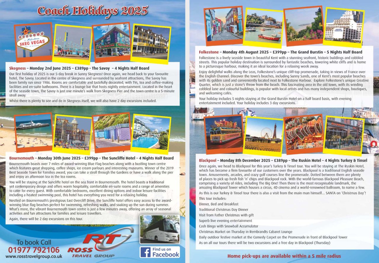 UK Coach Holidays & European Tours | Ross Travel Group
