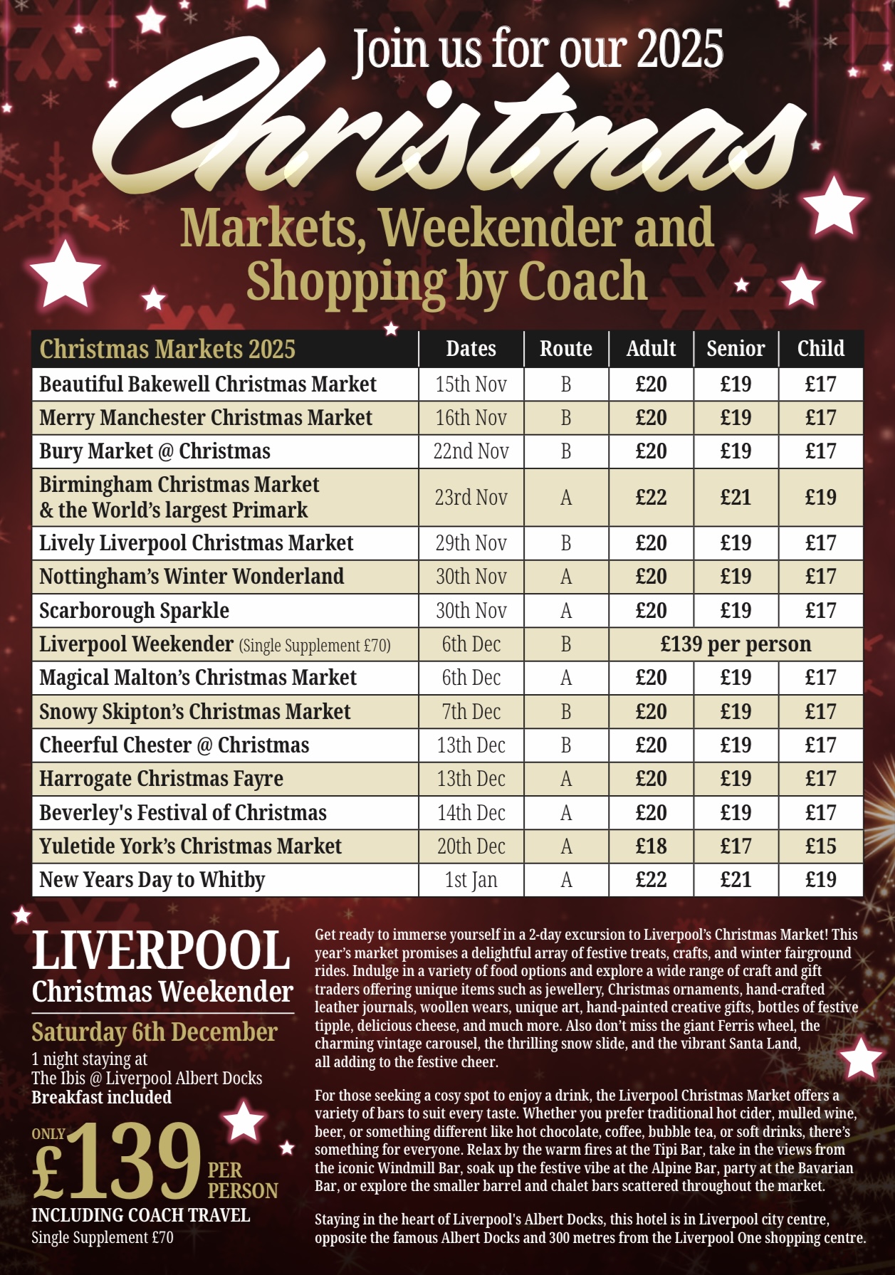 Christmas Market Day Trips 2025 | Ross Travel Group